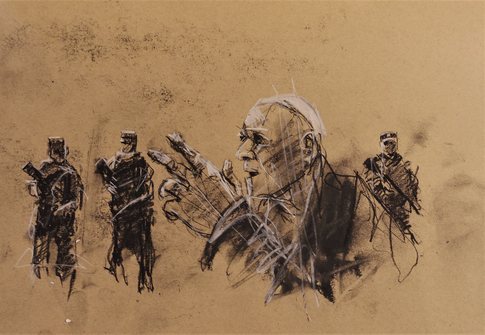 ‘november 2’ conte and chalk on paper, 20 x 25 cm, 2017 – guydenning.org