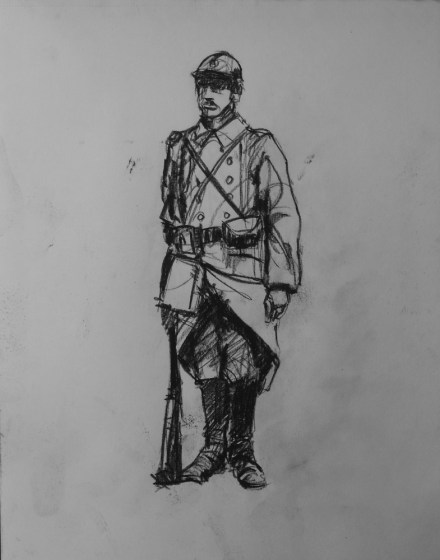 3733 armistice centenary drawing 10, compressed charcoal on paper, 27 x ...