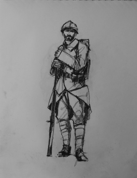 3751 armistice centenary drawing 17, compressed charcoal on paper, 27 x ...